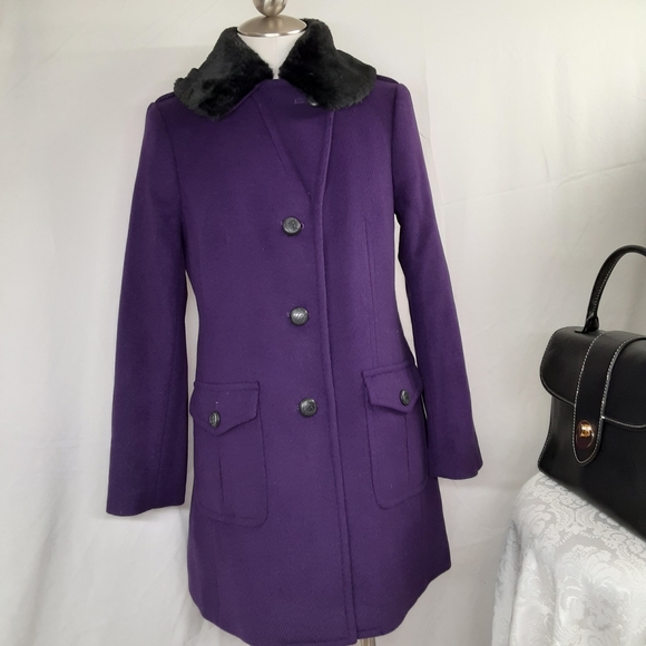Talbots | Jackets & Coats | Talbots Wool Coat With Removeabke Faux Fur ...